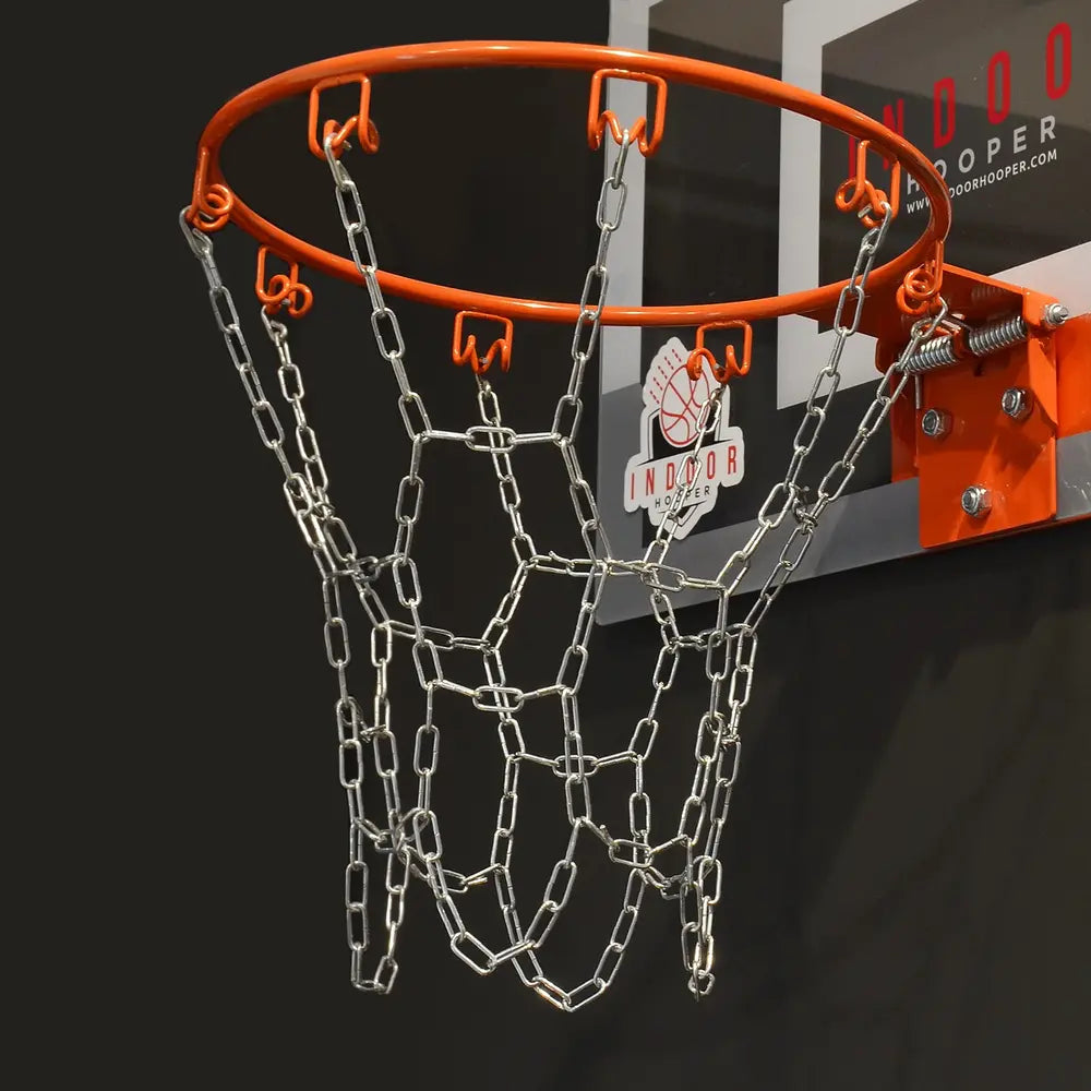 Chain Net Mini Basketball - 6-Hook Metal Design For 9-10" Hoops Heavy ...